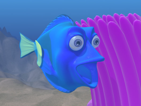 cartoon fish 3d model