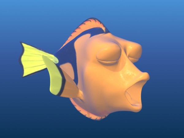 cartoon fish 3d model