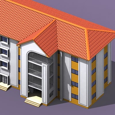 3d model of block flats