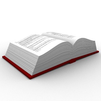 low-poly book 3d model