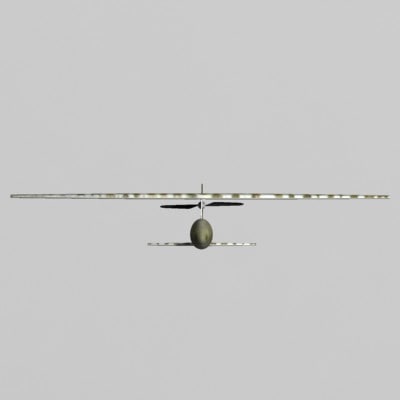 3d model raven uav aircraft plane