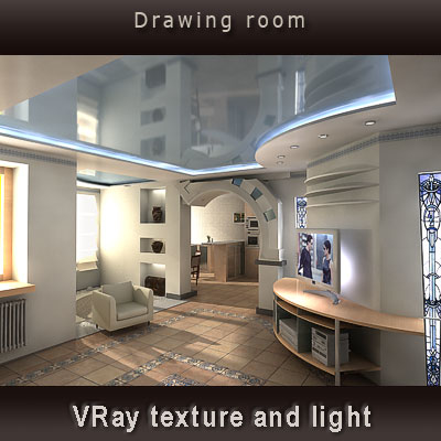 modern stylization design drawing 3d model