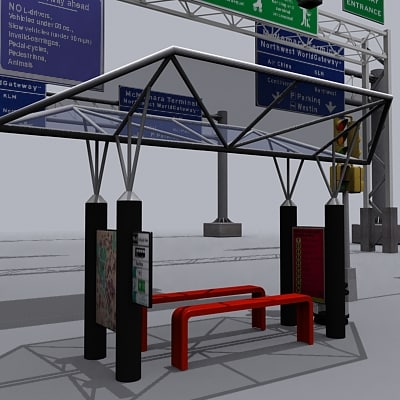motorway street 3d model