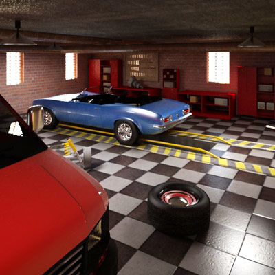 garage classic 3d model