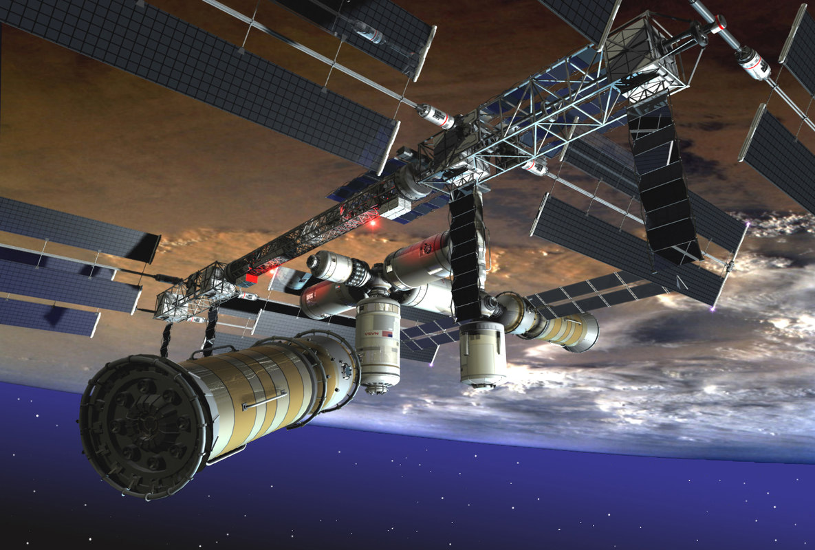 space station freedom 3d model