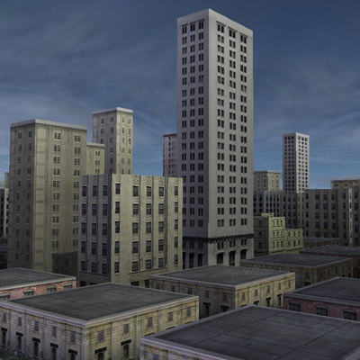 city urban 3d model