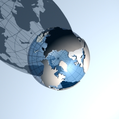 earth planet continents 3d model