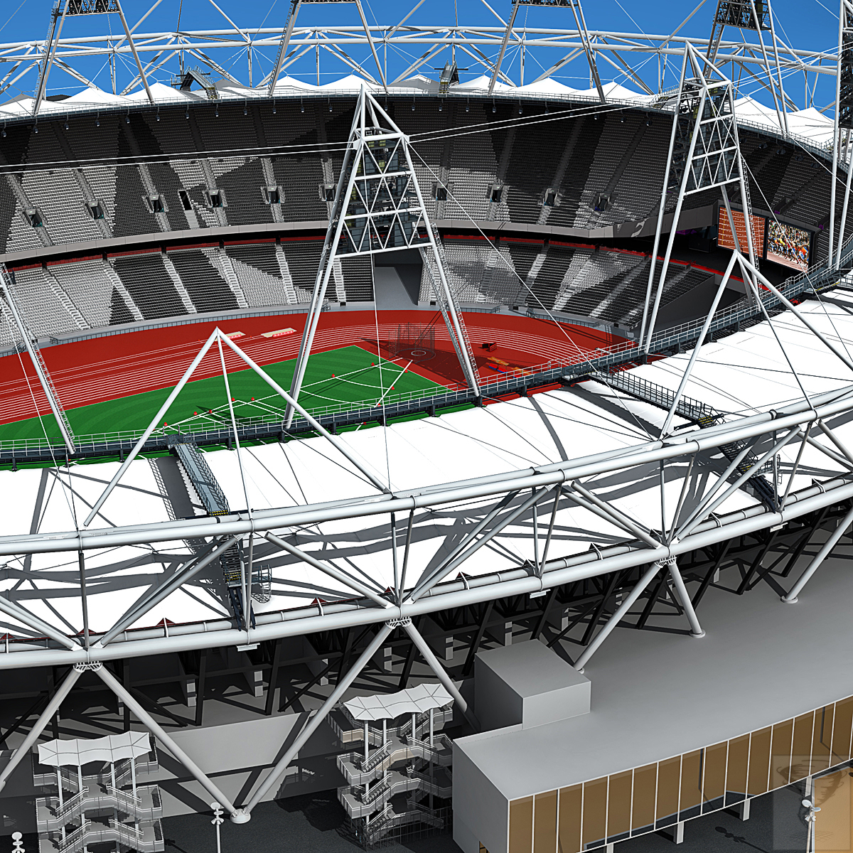 olympic stadium london 3d model
