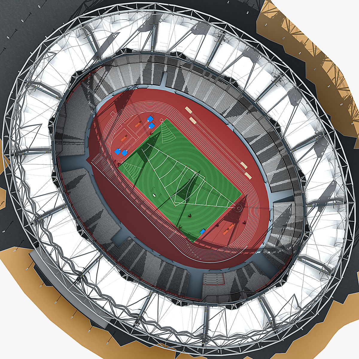 olympic stadium london 3d model