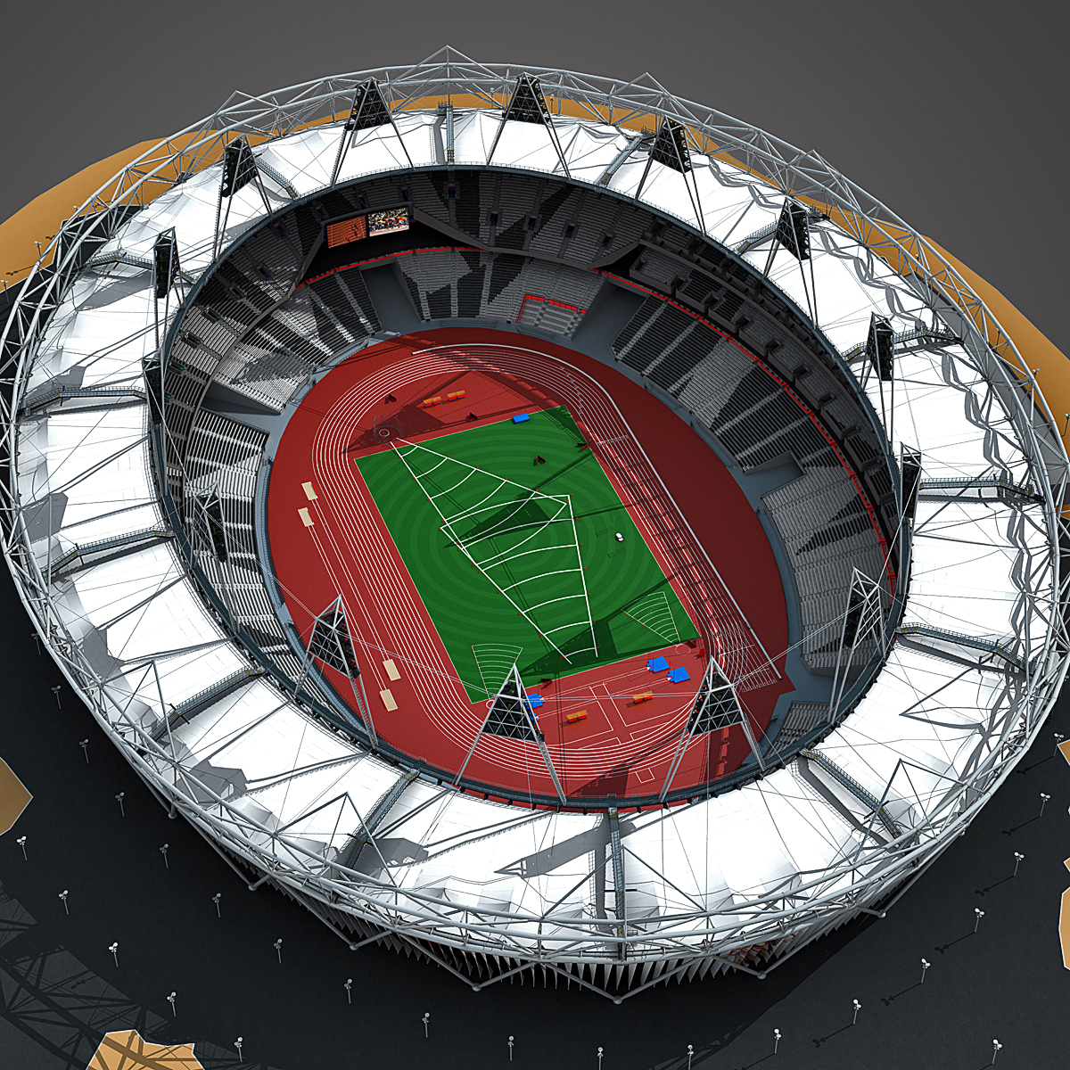 olympic stadium london 3d model