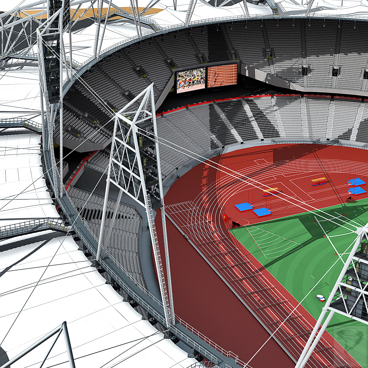 olympic stadium london 3d model