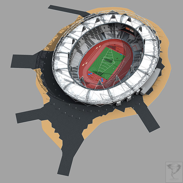 olympic stadium london 3d model