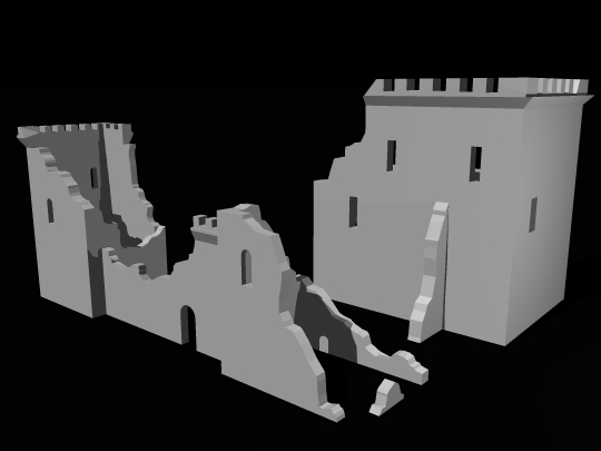 free ruins castle 3d model