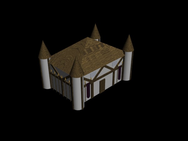 3d model tudor building toybox