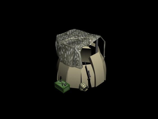 defensive post 3d model