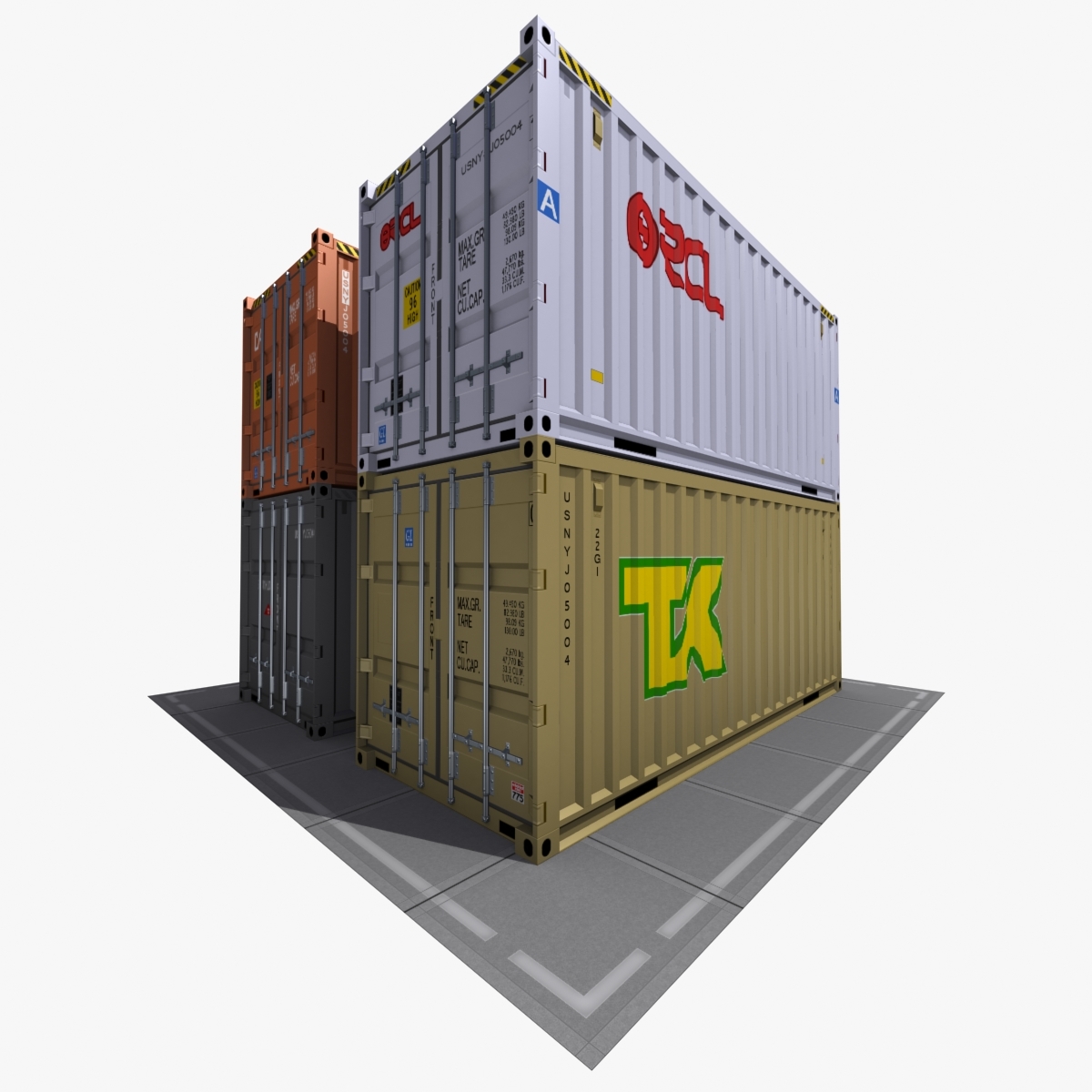 cargo shipping container 3d model