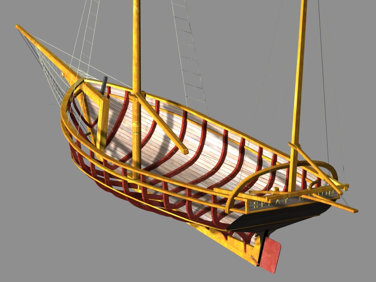 joshua slocum spray sloop 3d model