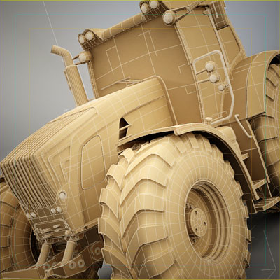 farm tractor 3d model
