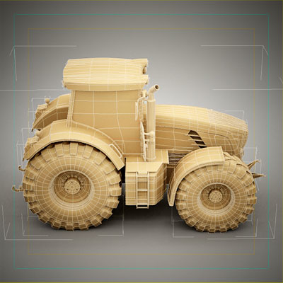farm tractor 3d model