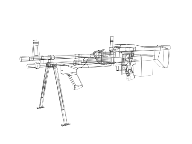 3ds max m60e3 machine gun