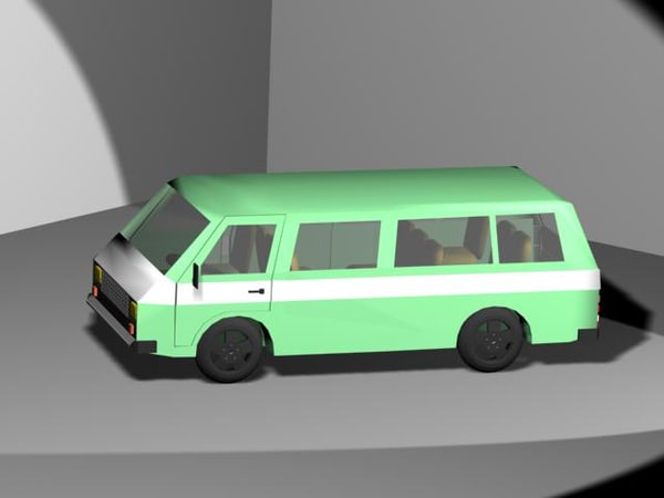 3d model of minivan