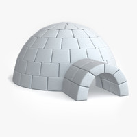 3d eskimo igloo house model