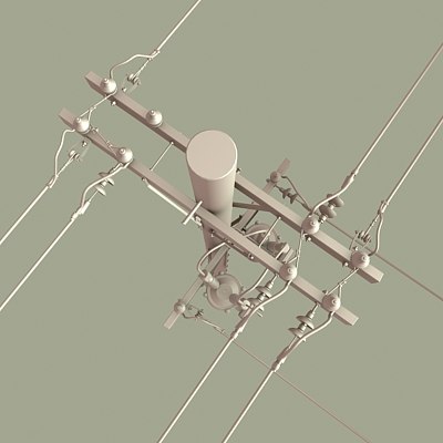 3d model telephone pole