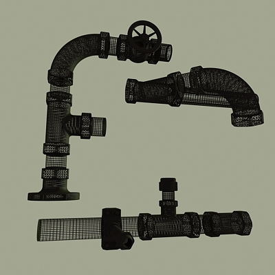 pipe fittings 3d model
