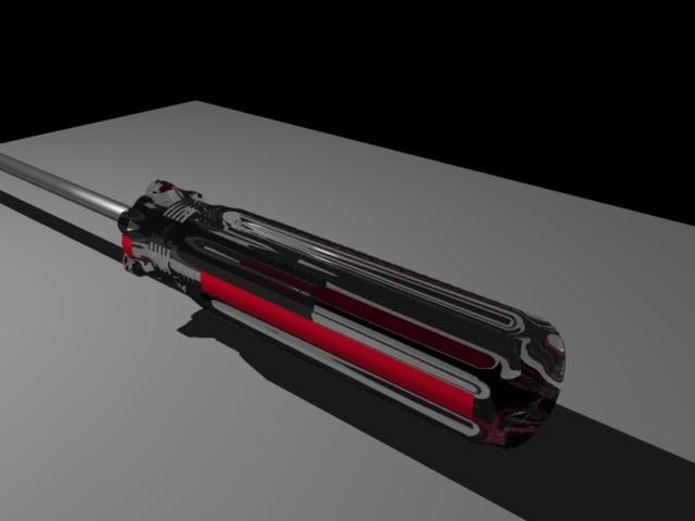 screwdriver screw 3d dxf