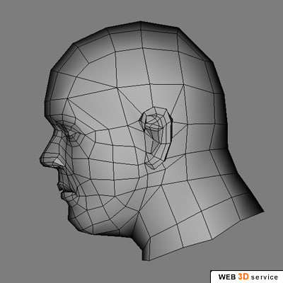 3d model male head 920 template