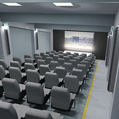 conference room hall 3d model