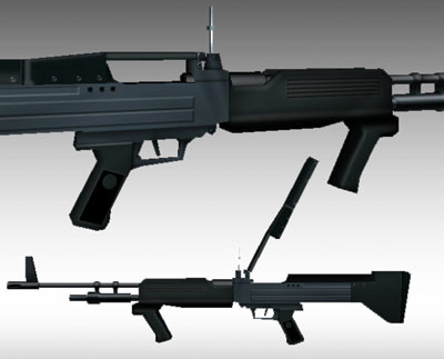 3d m60e4 machine gun model
