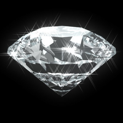brilliant cut diamond refraction 3d model