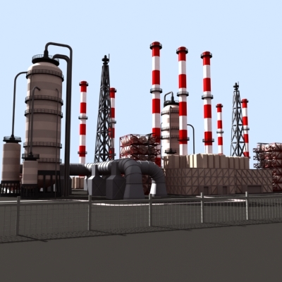 industrial plant 3d model