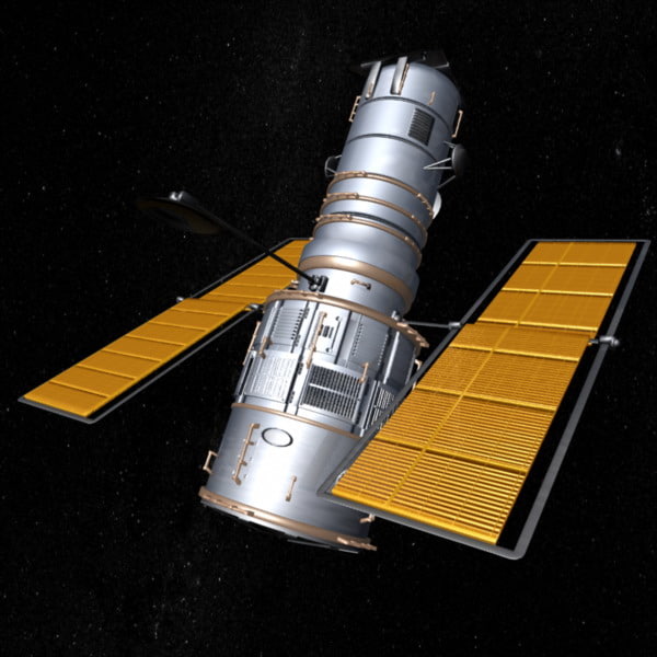 realistic hubble telescope 3d model