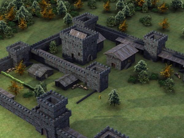 3d model castle forts fantasy
