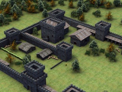 3d model castle forts fantasy