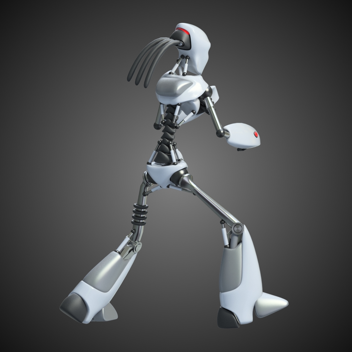robot rigged biped 3d model