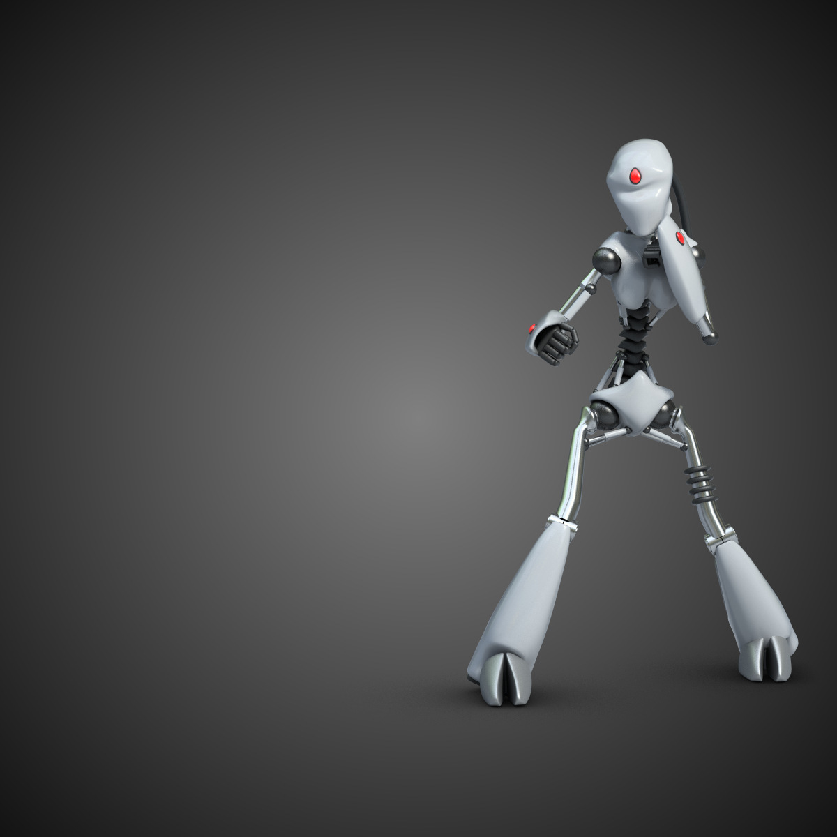 robot rigged biped 3d model