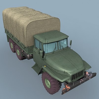 ural-375 truck 3d max