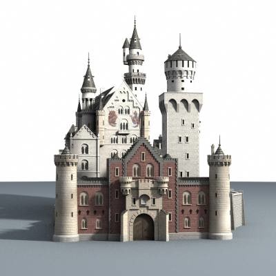 castle neuschwanstein 3d model