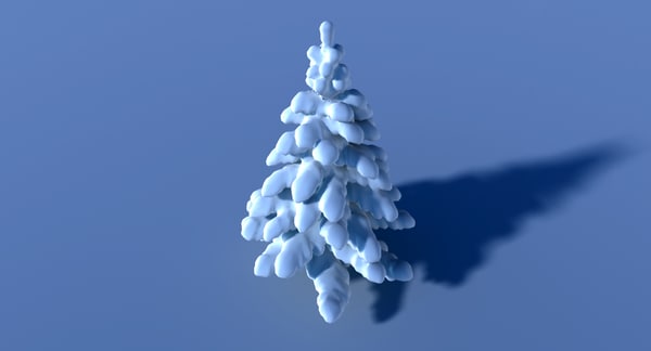 snow tree 3d model