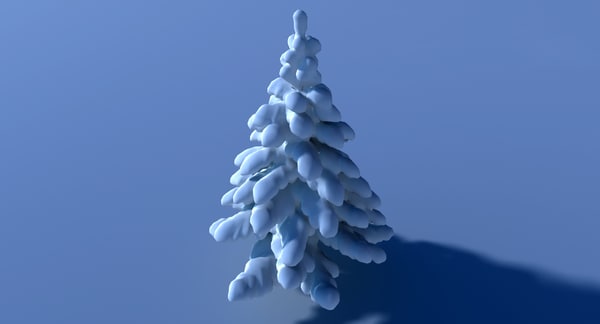 snow tree 3d model
