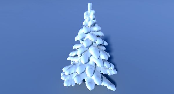 snow tree 3d model
