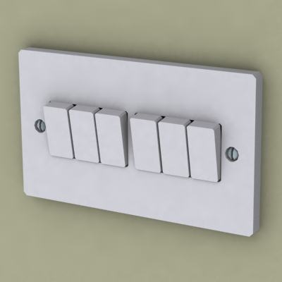 3d electrical fittings switch model