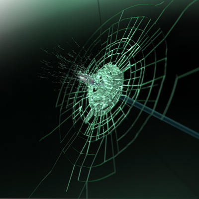 glass fracture blast animation 3d model