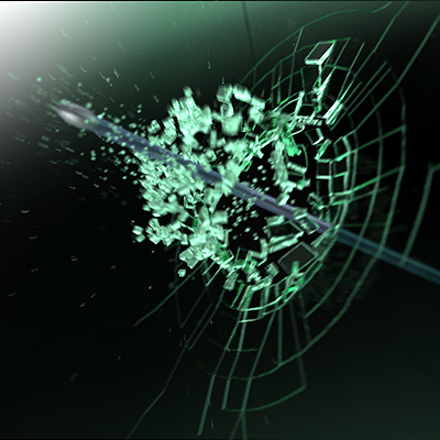 glass fracture blast animation 3d model