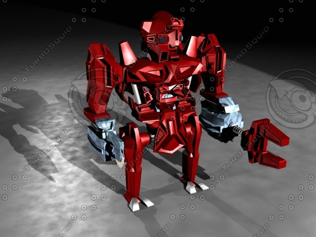 3d model robot low-poly