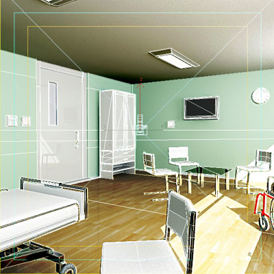 hospital ward surgery room 3d model