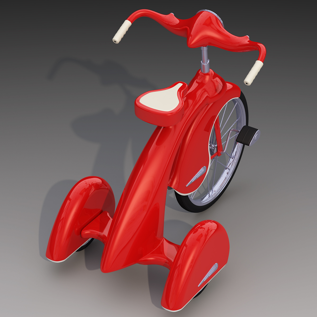 d retro tricycle model